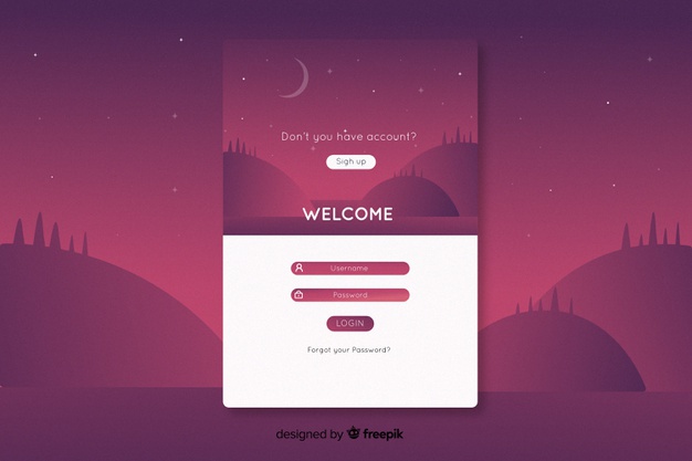 Free: Log in landing page with dark landscape Free Vector - nohat.cc