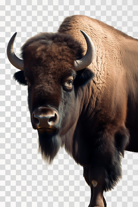Free: A buffalo - PNG transparent background - nohat.cc