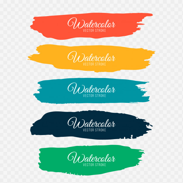 Free: Colorful brush strokes Free Vector - nohat.cc