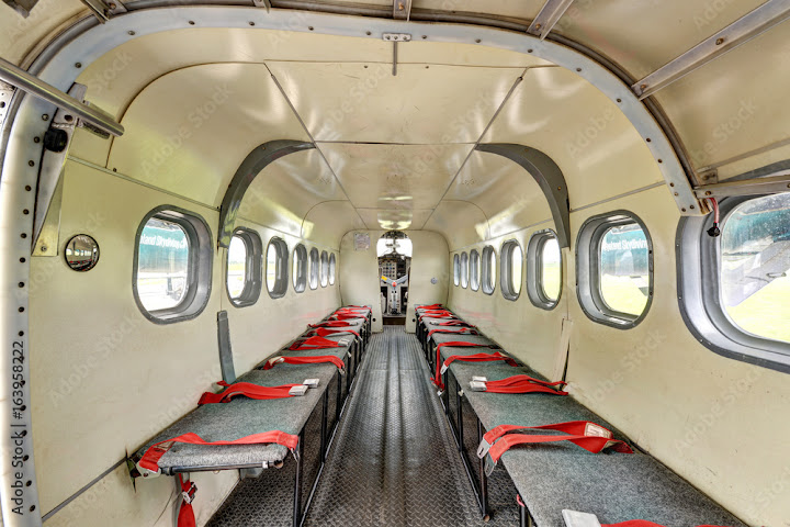 Free: Inside view of seating for parachuting twin engine turbo prop ...
