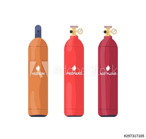 Free: Flammable gas tanks flat vector illustrations set - nohat.cc