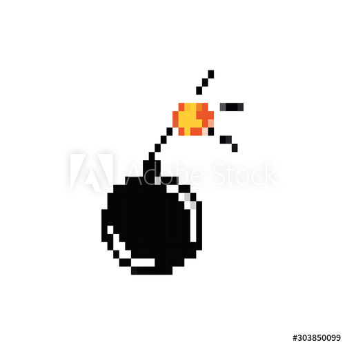 Free: boom 8 bits pixelated style icon - nohat.cc