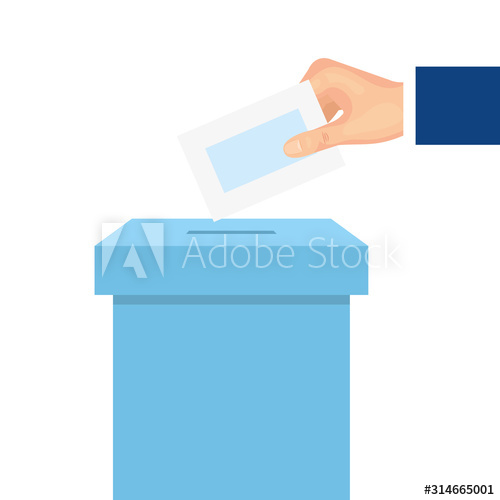 Free: hand with ballot box carton design - nohat.cc
