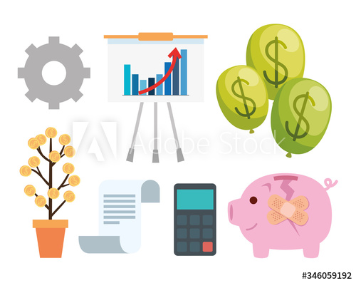 Free: set icons of financial recovery design - nohat.cc