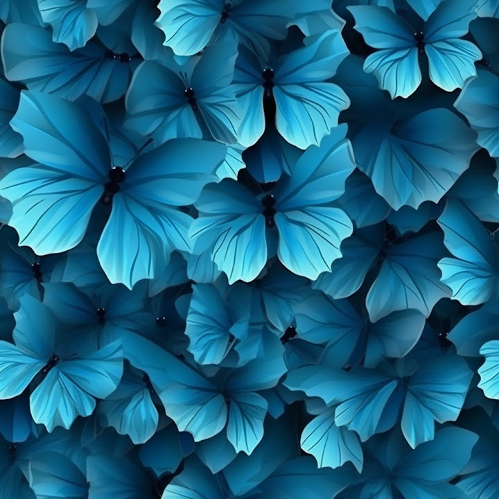 Free: blue butterfly seamless pattern - nohat.cc