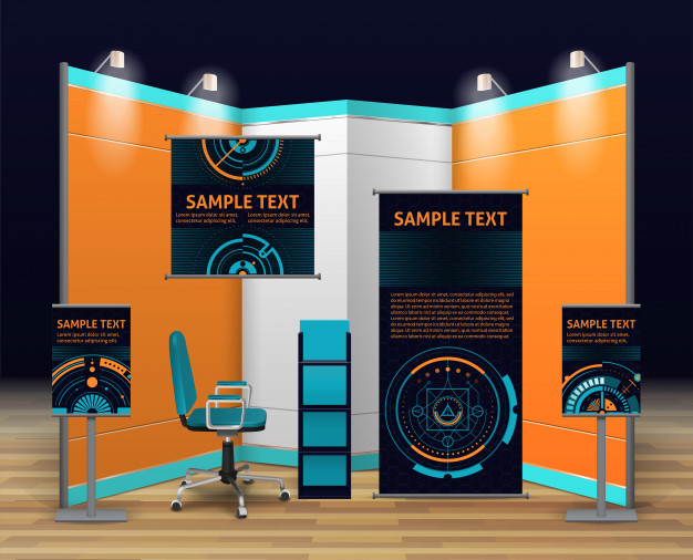 Free: Exhibition stand design Free Vector - nohat.cc