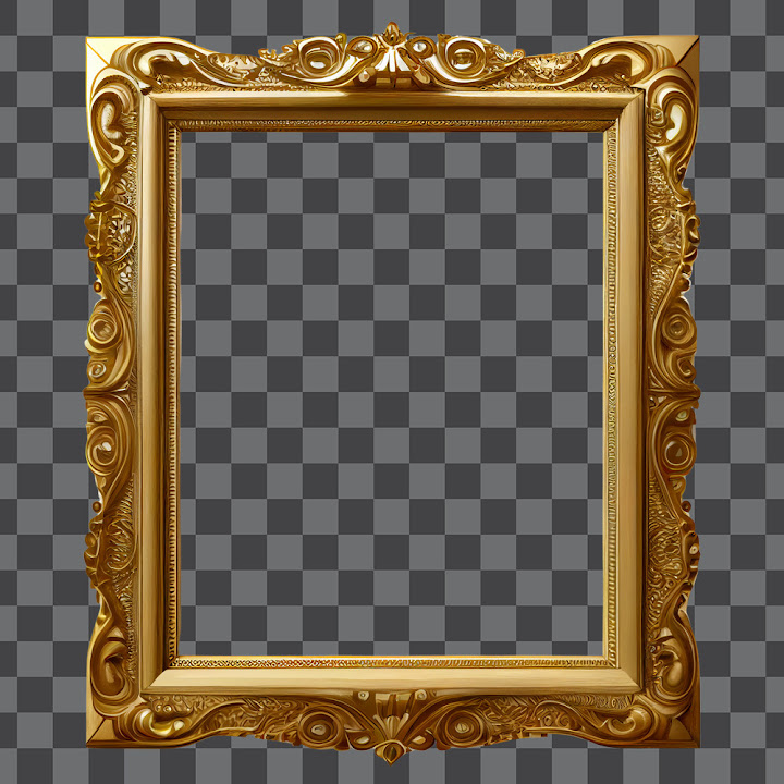 Free: Gold picture frame PNG transparent background - nohat.cc