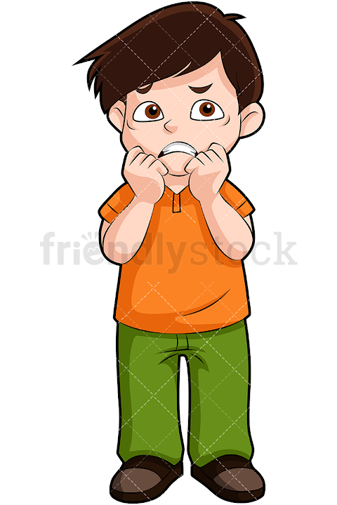 Free: Anxious Little Boy Biting Nails Cartoon Vector Clipart ...