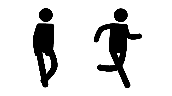 Free: Male stick figure character walk and run cycle Motion Background ...