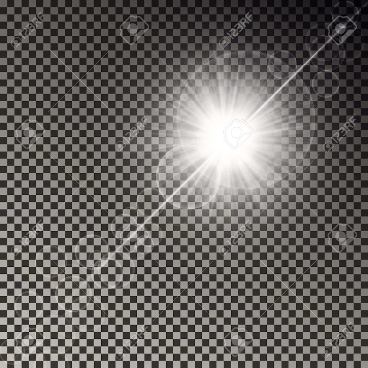 Free: Transparent Sun Ray Effect. Sun Light Vector. Sparkle Sunburst ...