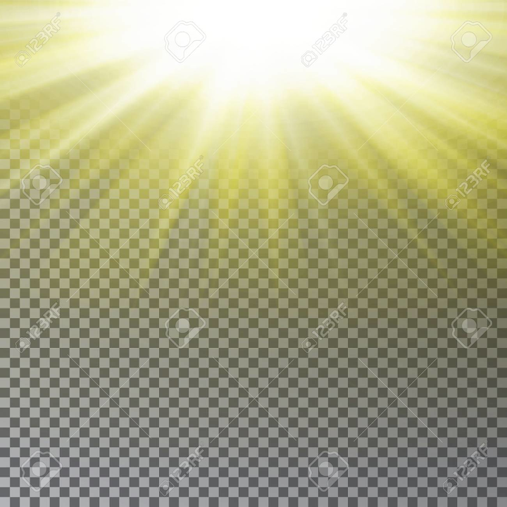 Free: Yellow Sun Ray Light Effect Isolated On Transparent Background ...