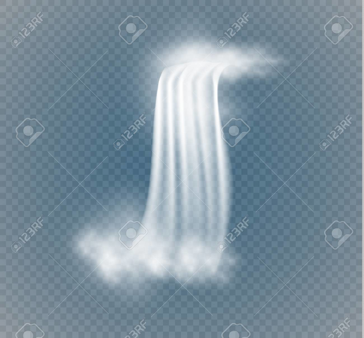 Free: Waterfall, Isolated On Transparent Background.vector Illustration ...
