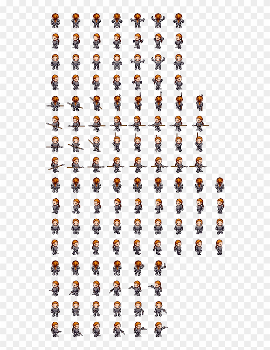 Free: Lpcfemaleplatepreview2 - Pixel Art Character Sprite Sheet, HD Png ...