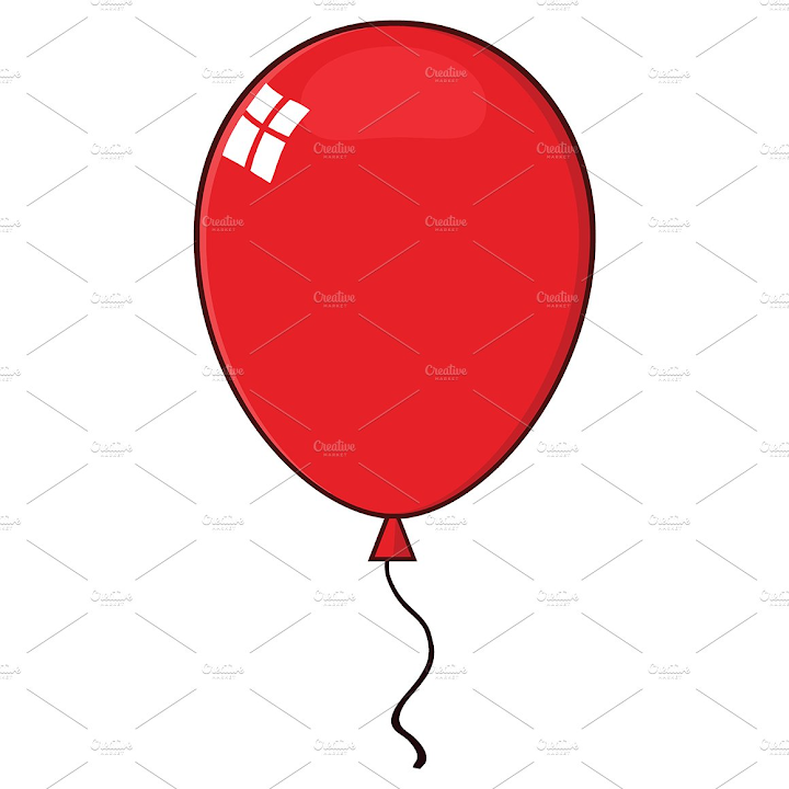 Free: Cartoon Red Balloon ~ Illustrations ~ Creative Market - nohat.cc