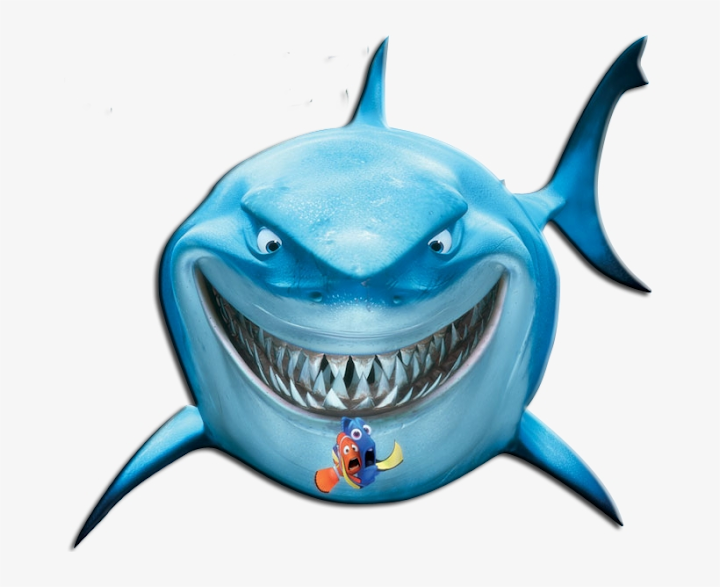 Free: Shark Clipart Finding Dory - Bruce Finding Nemo Png - Free ...