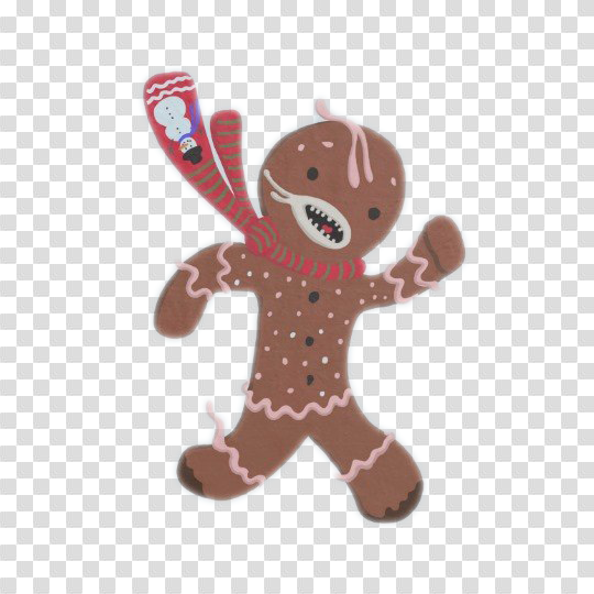 Free: Running Gingerbread Man PNG Photo - nohat.cc