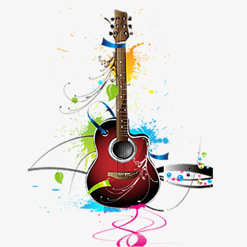 Free: Colorful Guitar, Guitar Clipart, Guitar PNG Image and Clipart for ...
