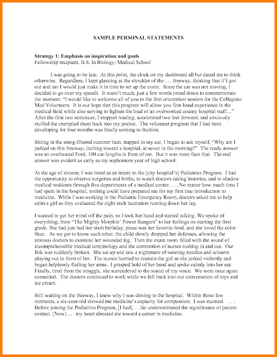 Free: 9+ graduate school personal statement template | pear tree ...