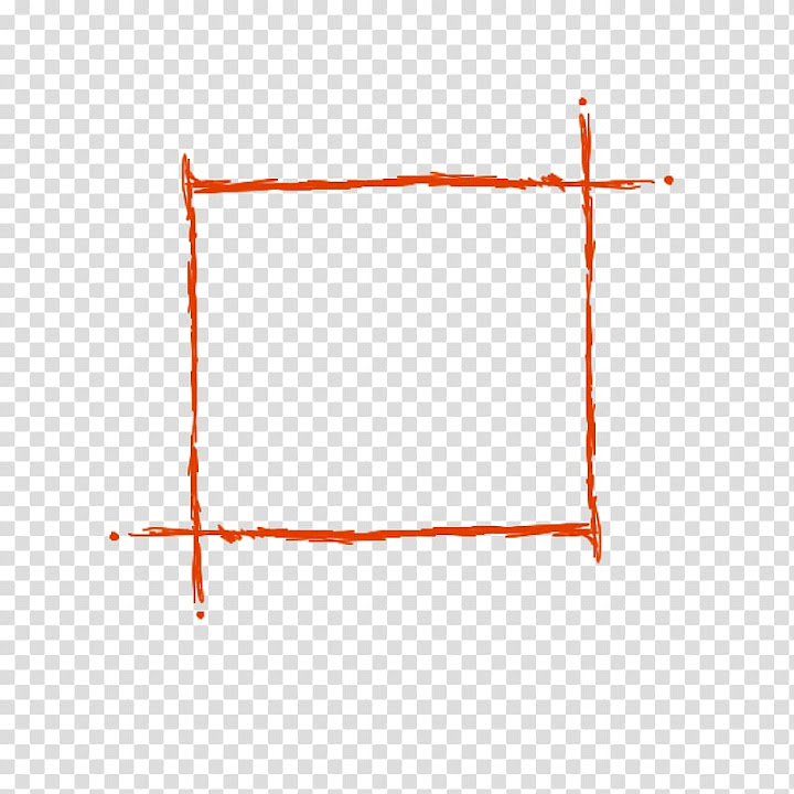 Free: Square red frame illustration, Chalk Film frame , Orange chalk ...