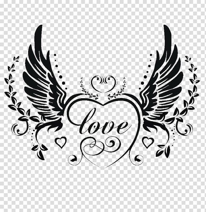 Free: Love heart and wings , Heart Love Illustration, Wings of love ...
