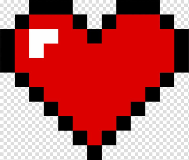 Free: Red heart graphic, Heart Pixel art , pixel transparent background ...