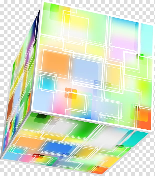 Free: Line Cube, Colored lines painted cube transparent background PNG ...