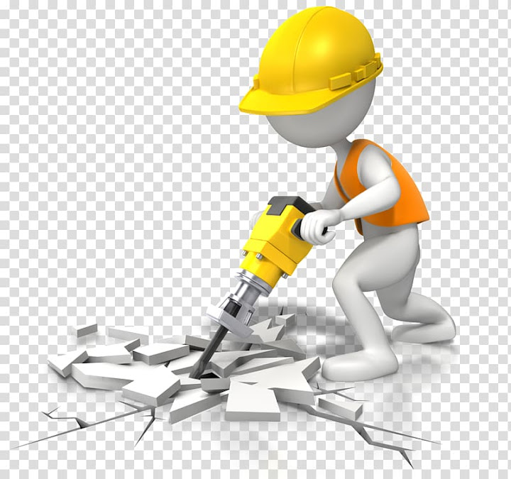 Free: Construction worker animated illustration, Jackhammer Animation ...