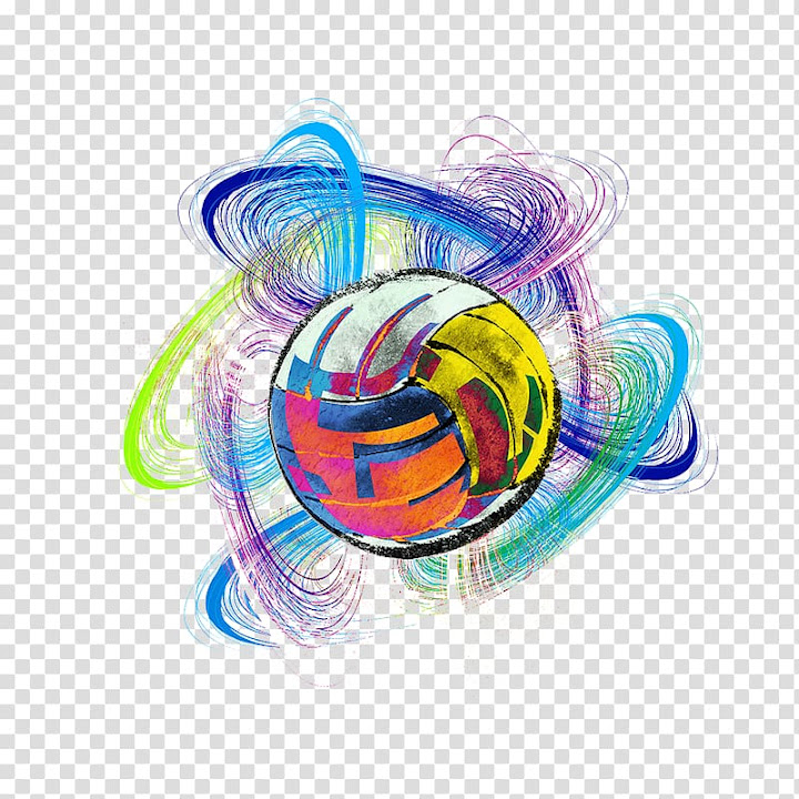 Free: Volleyball illustration, Volleyball Color, Color volleyball ...