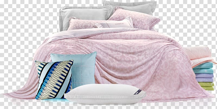 Free: Pink bed blanket, Bed sheet Bed frame Pillow, bed transparent ...