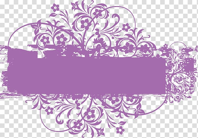 Free: Pink floral frame illustration, Text box Dialog box Purple ...