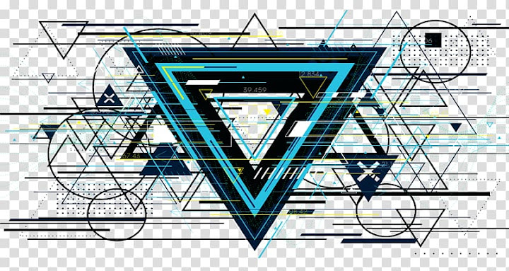 Free: Triangle , Scientific triangle line decorative pattern ...