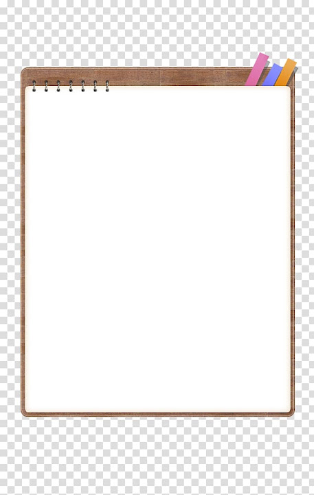 Free: White notepad with brown board , Paper Text frame Yellow Pattern ...