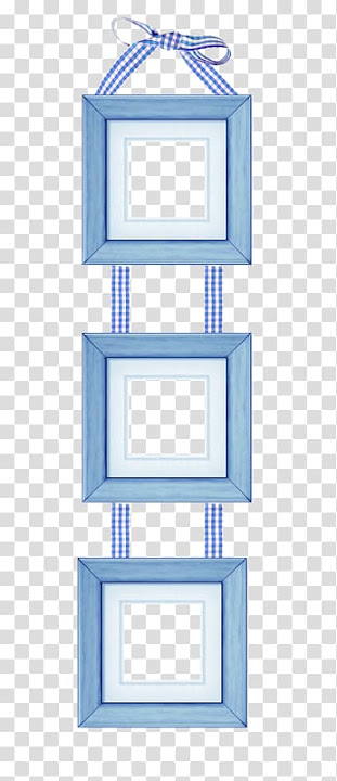 Free: Three blue frames illustration, Paper Decoupage Blue, Blue Frame ...