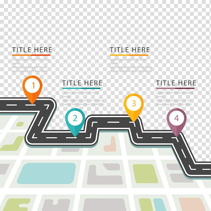 Free: Road illustration, Technology roadmap Road map, color Road ...