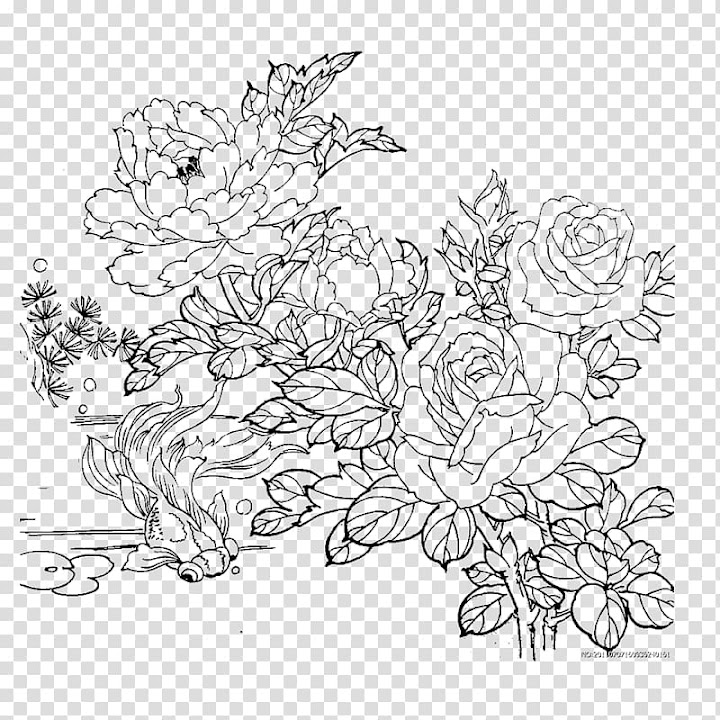 Free: White Floral design Petal Pattern, line transparent background ...
