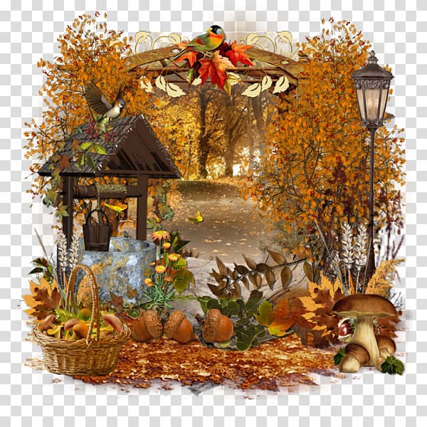 Free: Cartoon autumn background concentration transparent background ...
