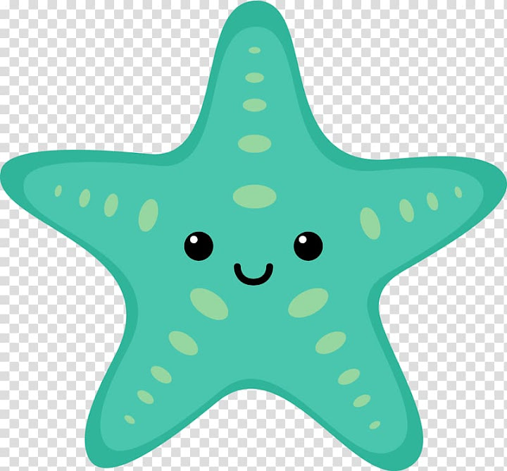 Free: Green starfish illustration, Aquatic animal Deep sea creature ...
