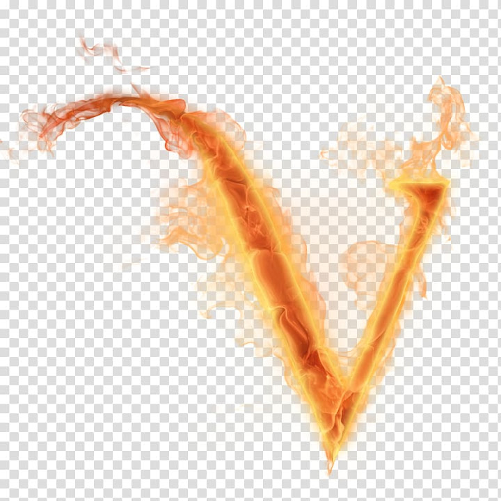 Free: Letter Alphabet V Combustion, Flame letter transparent background ...