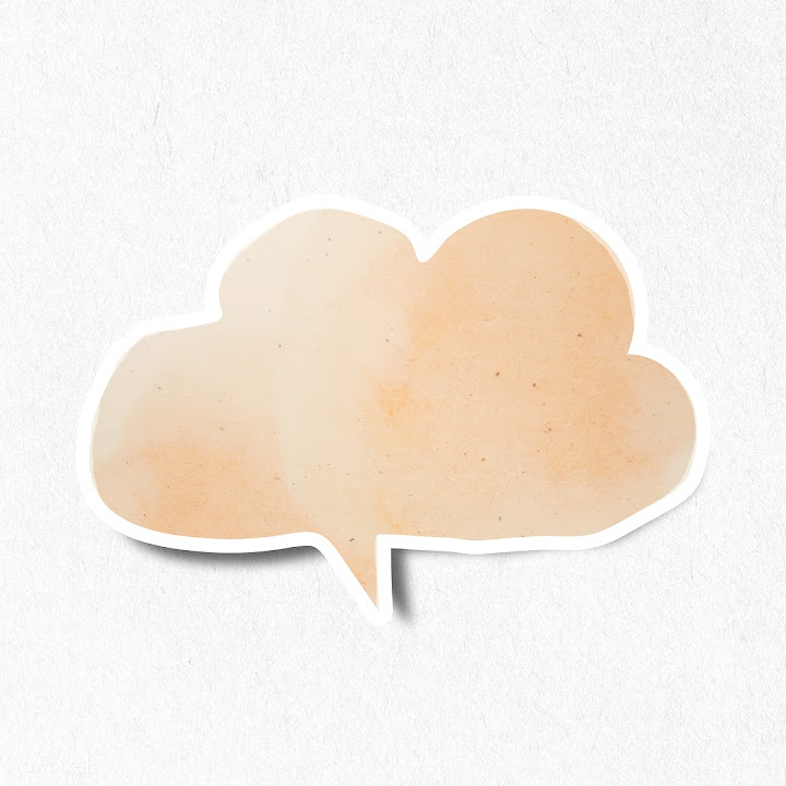 Free: Beige speech bubble sticker illustration | Free illustration ...