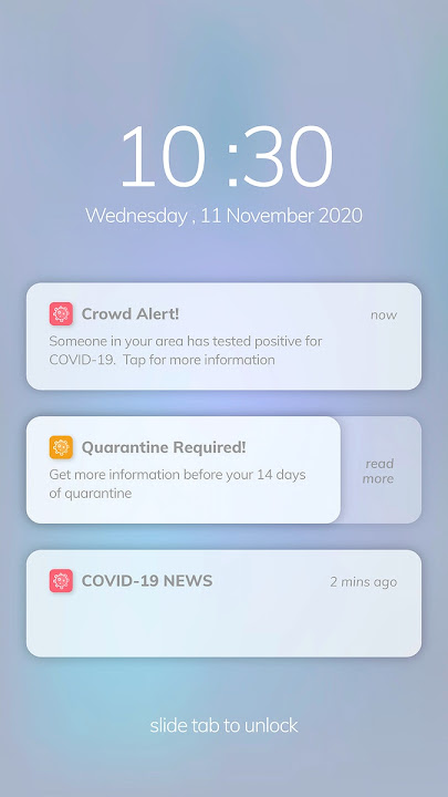 Free: COVID-19 exposure notification app template vector mobile screen ...