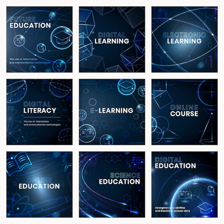 Free: Futuristic education technology template vector | Free Vector ...