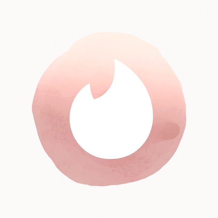 Free: Tinder icon for social media in watercolor… | Free stock ...