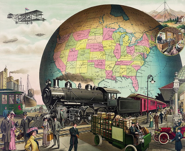 Free: Twentieth Century Transportation, a chromolithograph | Free Photo ...