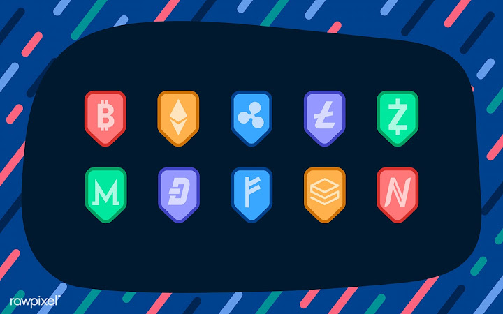Free: Set of various cryptocurrencies electronic ca.. | Free stock ...