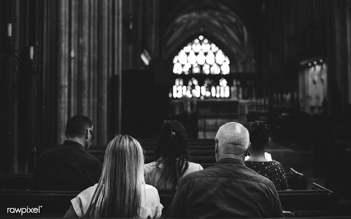 Free: Churchgoers sitting in the pew | Free stock photo - 526602 - nohat.cc