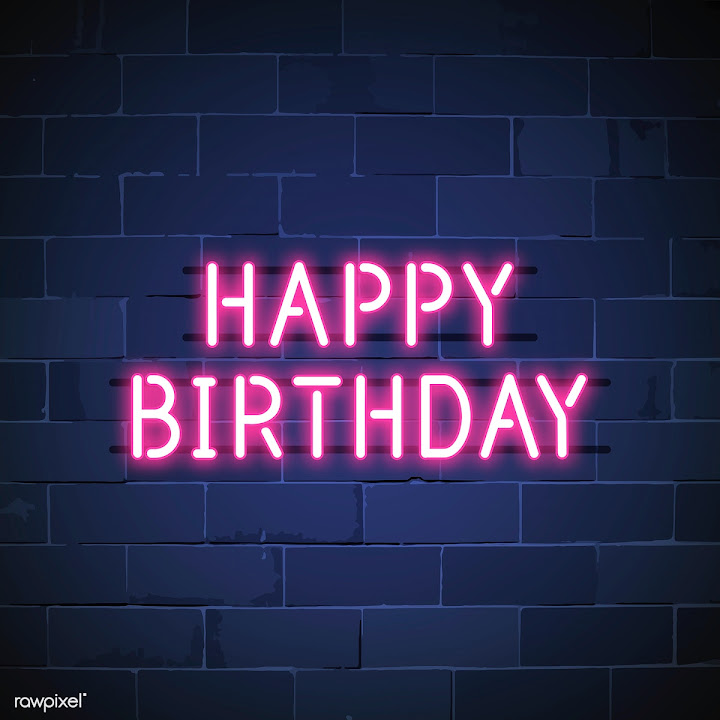 Free: Happy birthday neon sign vector | Free stock vector - 537649 ...