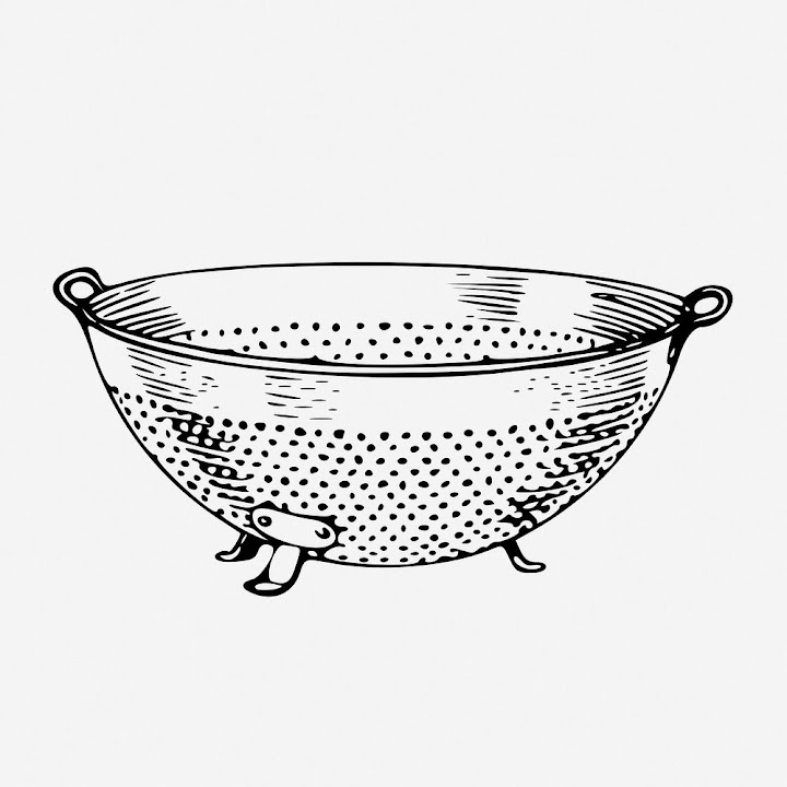 Free: Colander drawing, vintage kitchenware illustration. | Free Photo ...