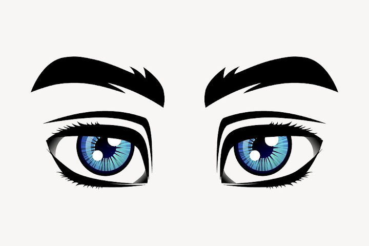 Free: Blue eyes clipart, cartoon character | Free PSD - rawpixel - nohat.cc