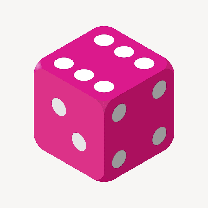 Free: Pink dice collage element illustration | Free Vector - rawpixel ...