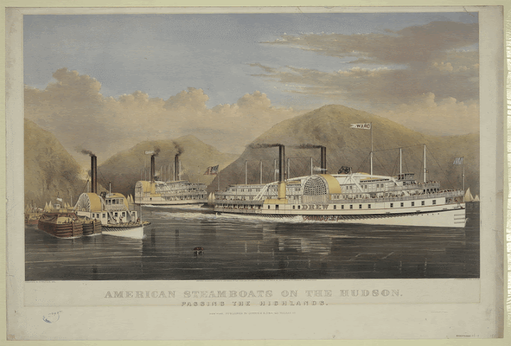 Free: American steamboats on the Hudson: | Free Photo - rawpixel - nohat.cc
